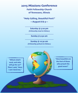 BULLETIN/ORDERS OF SERVICE for Missions Conference … | Faith Fellowship ...