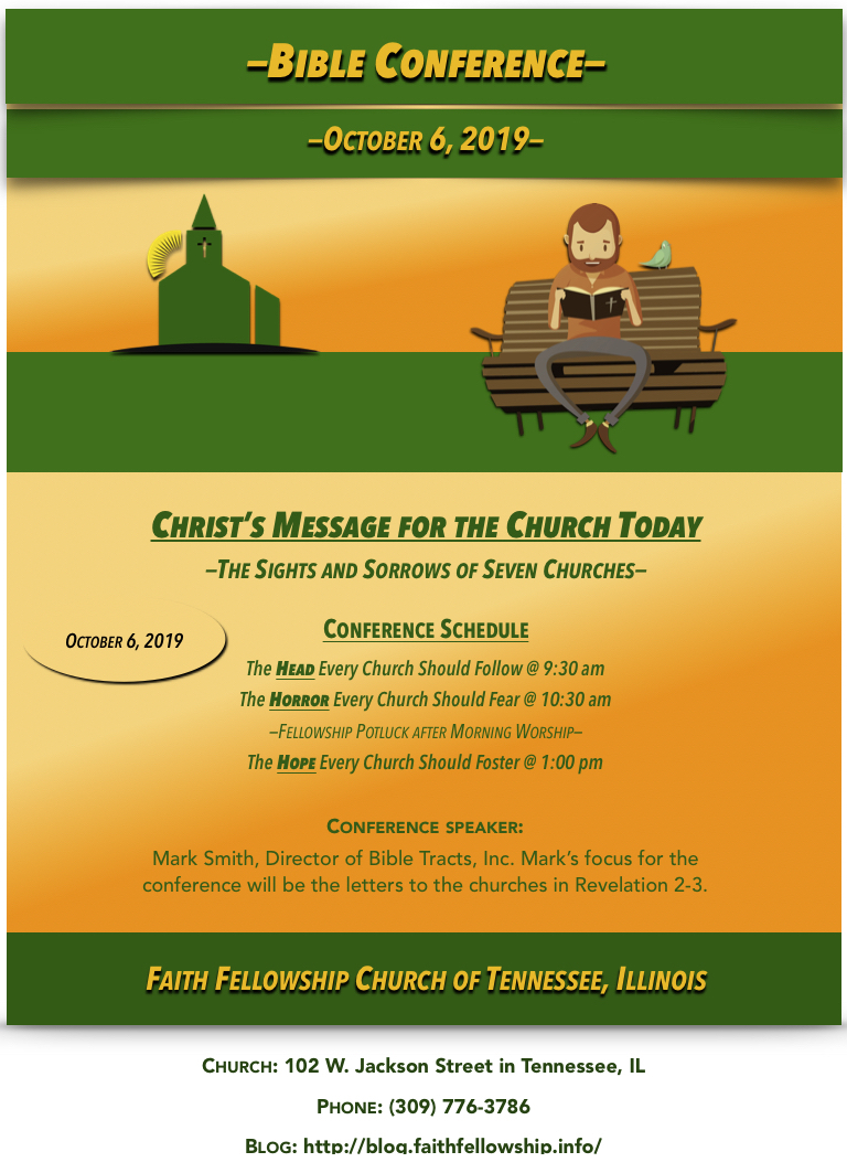 BIBLE CONFERENCE FLYER | Faith Fellowship Church of Tennessee, IL